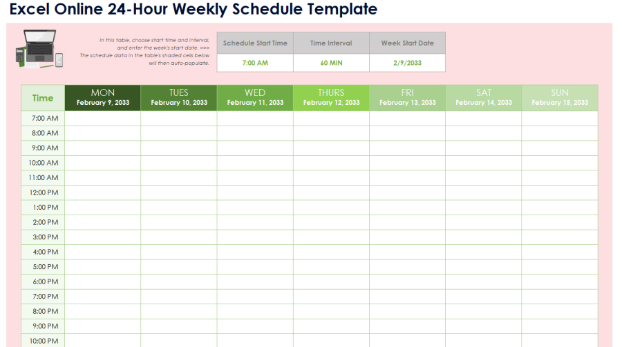 Free Excel Hourly Schedule Templates: Editable & Printable