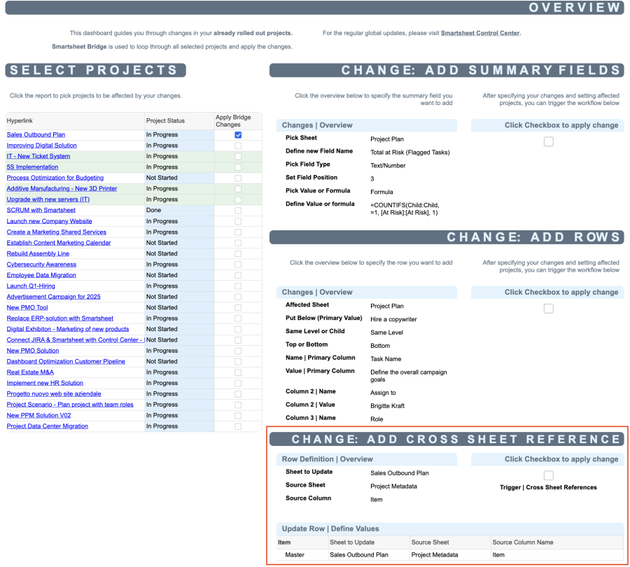 Enhanced Global Updates: Add New Rows, Summary Fields and Cross Sheet ...