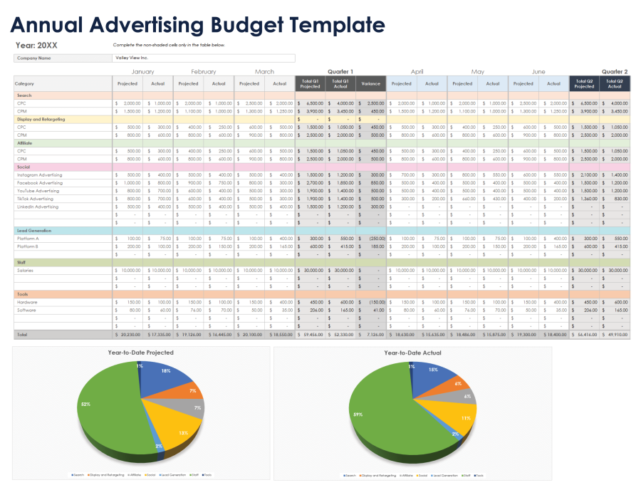 Free Advertising Budget Templates: For Campaigns & Year End