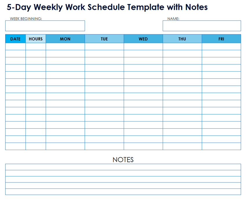 Free Work Schedule Templates for Word and Excel |Smartsheet