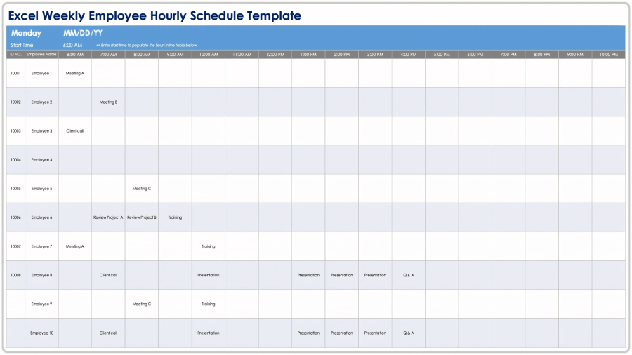 Free Hourly Schedule Templates: All Formats, Editable & Printable