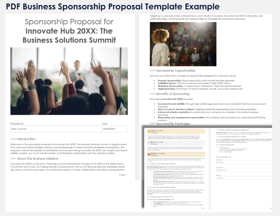 Free PDF Sponsorship Proposal Templates: All Types