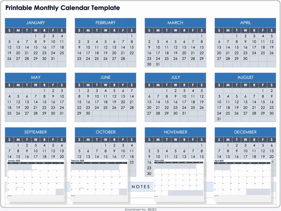 Free Calendar Templates - All Formats