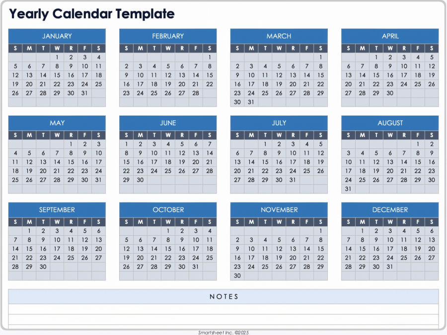 Free Calendar Templates - All Formats