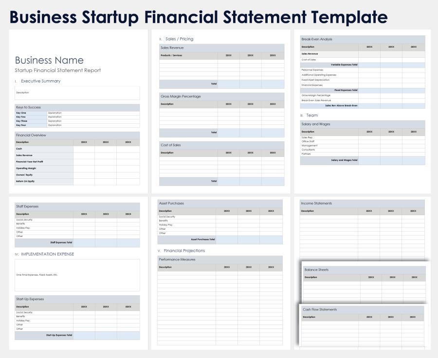 MS Word Financial Statement Templates: All Types
