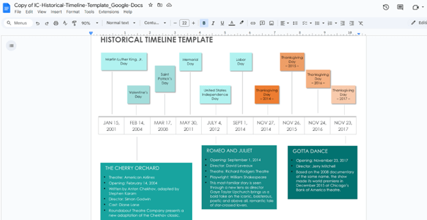 How to Make a Timeline in Google Docs: Template & Video