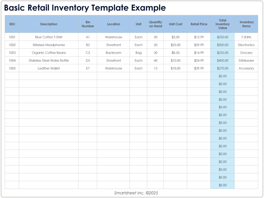Free Retail Inventory Management Templates