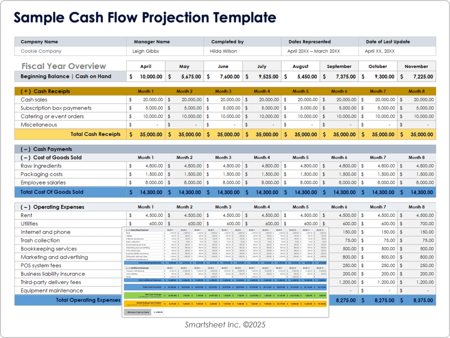 Cash Flow Projections: How-To, Sample & Template