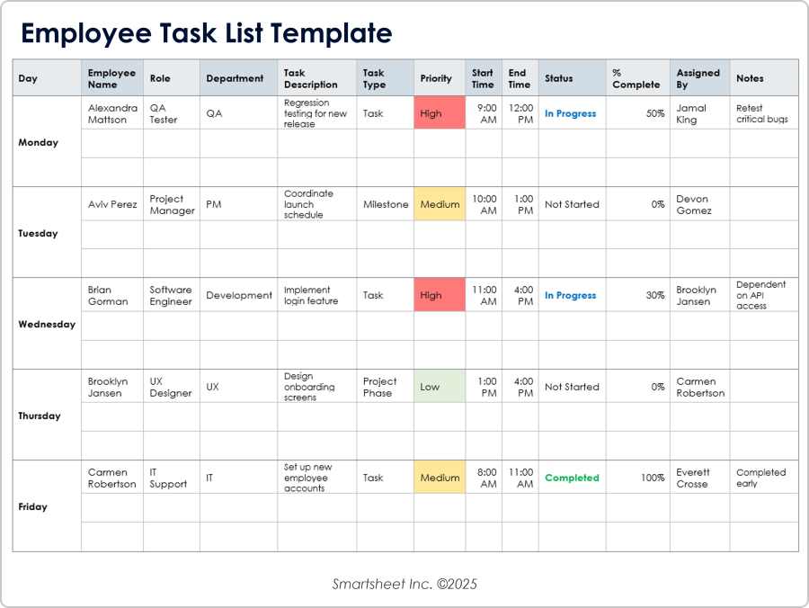 Free To-Do Lists & Task Tracker Templates