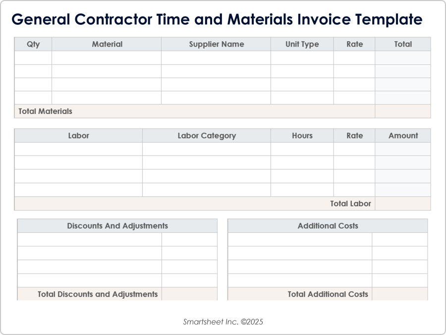 Free Construction Invoice Templates