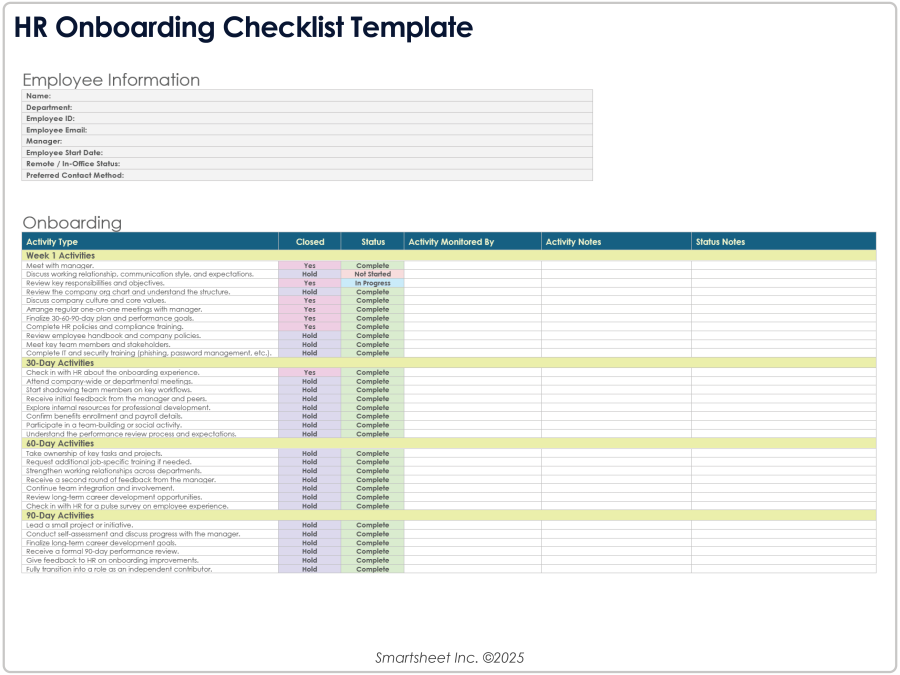 Free Employee Onboarding Templates