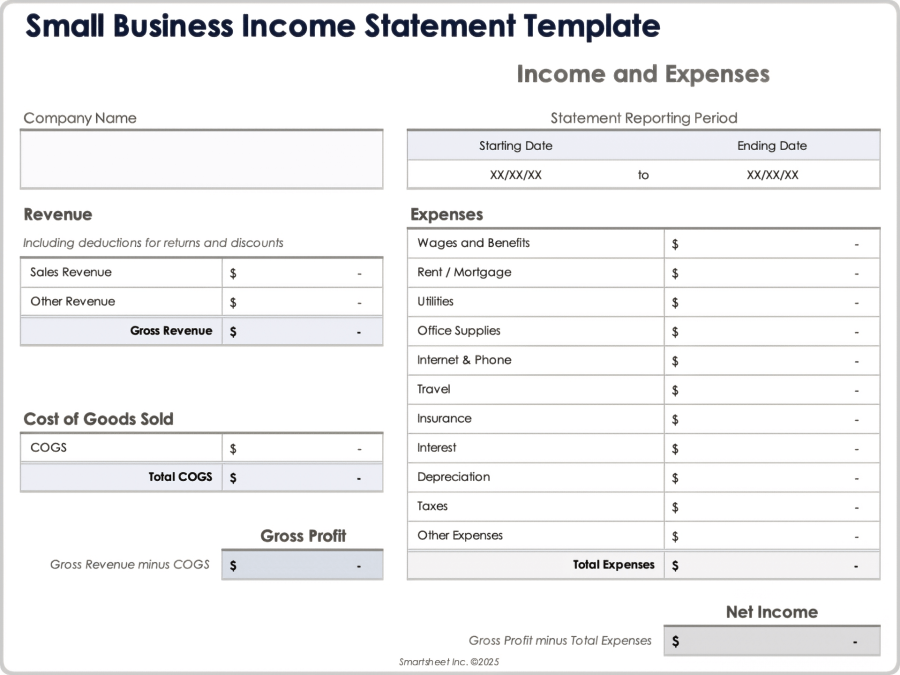 Free Financial Statement Templates