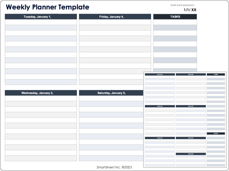Free Excel Spreadsheet Templates