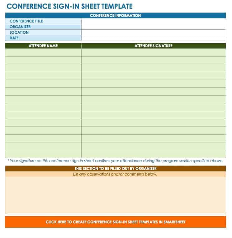 Free Sign-in and Sign-up Sheet Templates | Smartsheet