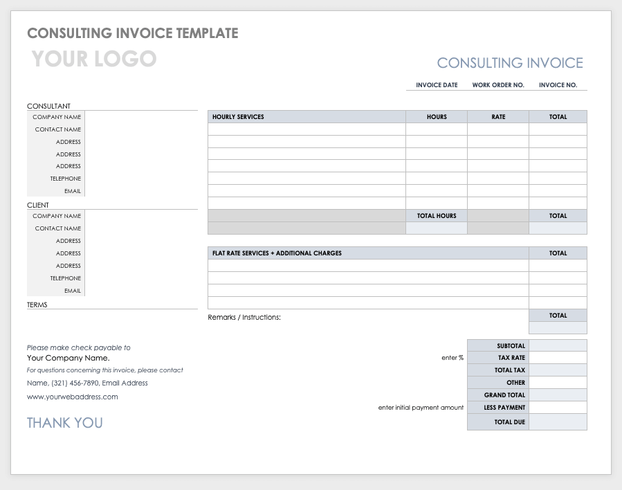 Free MS Word Invoices Templates | Smartsheet