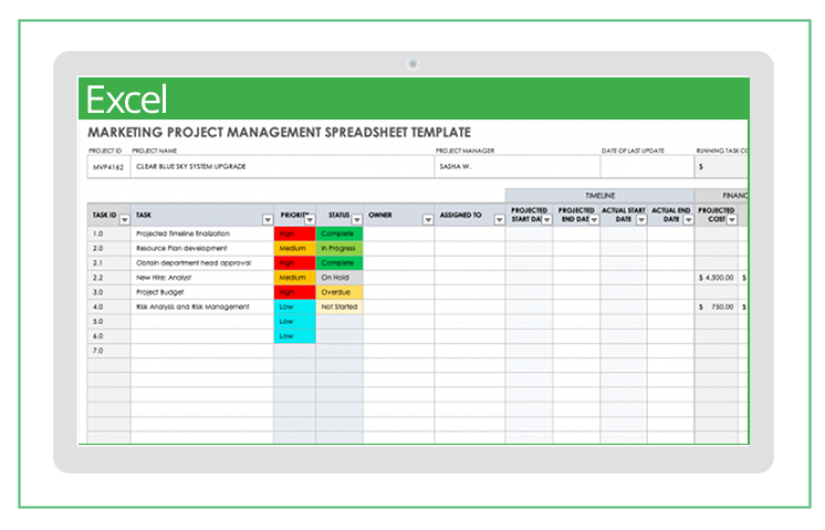 Free Marketing Project Management Templates