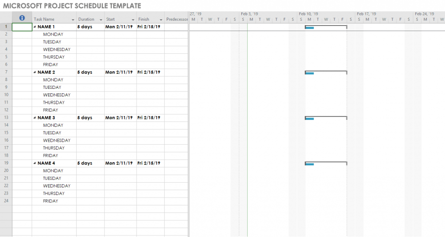 Free Microsoft Project Templates | Smartsheet