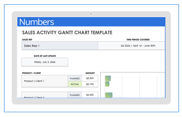Free Gantt Templates for Apple Numbers on Mac | Smartsheet