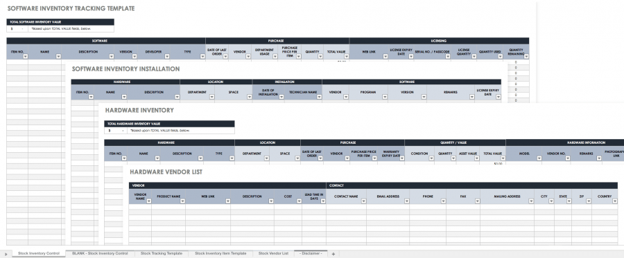 Free Excel Inventory Templates: Create & Manage | Smartsheet