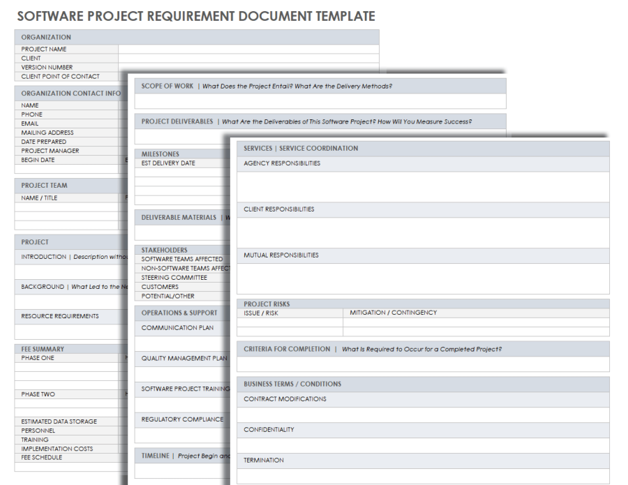 Free Project Requirement Templates | Smartsheet