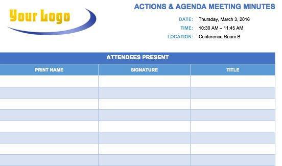 Free Meeting Minutes Templates + Instructions | Smartsheet