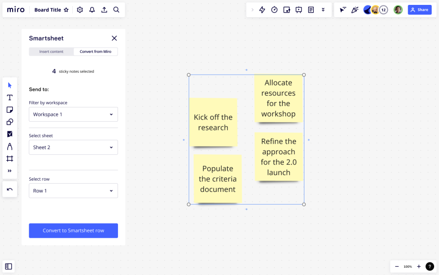 Miro Integration for Smartsheet: Transforming big ideas into actionable items | Smartsheet